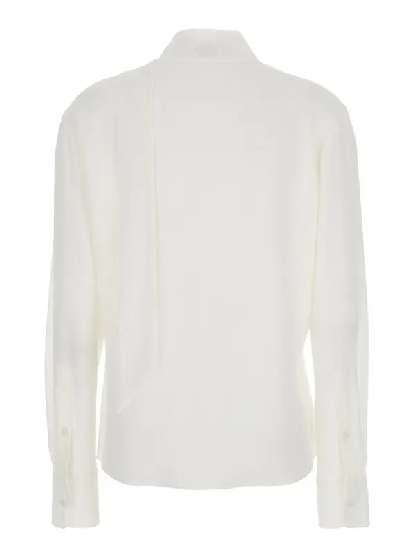 Alexander McQueen Silk Blouse With Scarf Detail - Multicolor