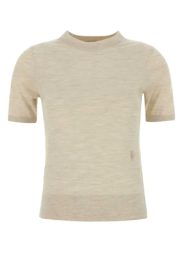 Burberry Sand Wool T-shirt - Brown