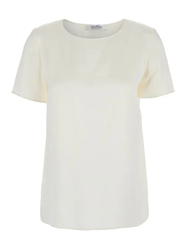 Max Mara Dida Silk Top - White