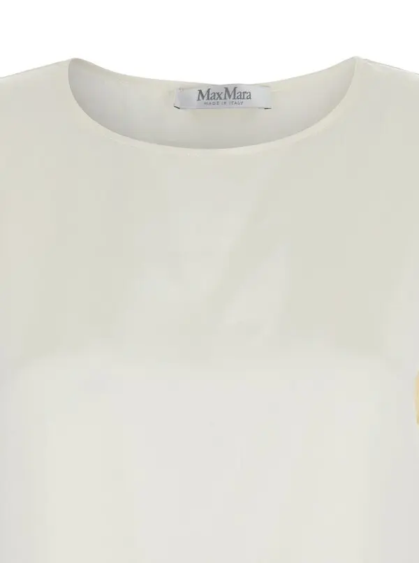 Max Mara Dida Silk Top - White