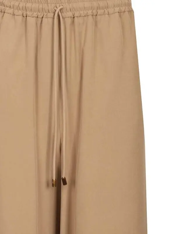 Max Mara Genero Wide-leg Washed Silk Trousers