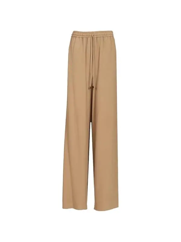 Max Mara Genero Wide-leg Washed Silk Trousers