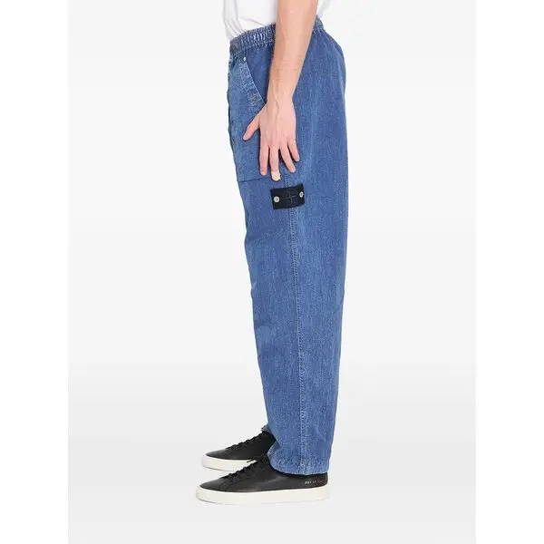 Stone Island Logo Detail Elasticated Waist Trousers