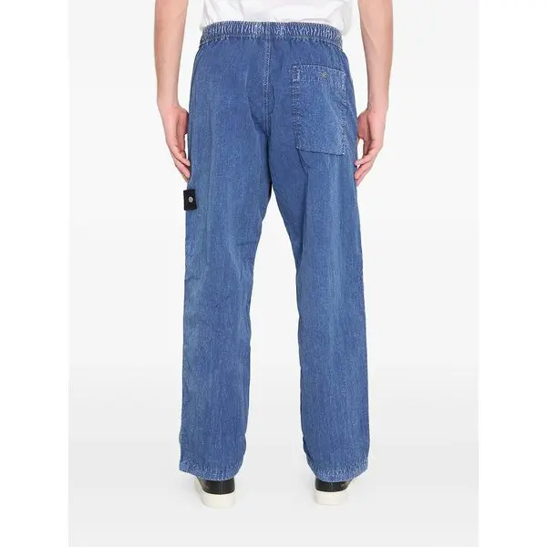 Stone Island Logo Detail Elasticated Waist Trousers