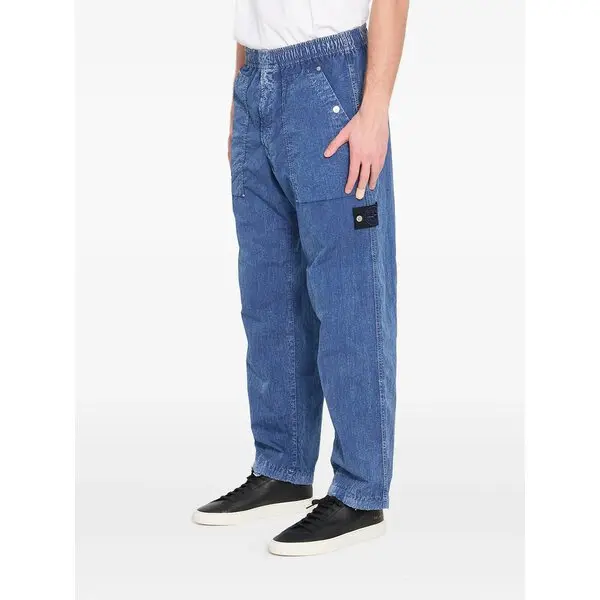 Stone Island Logo Detail Elasticated Waist Trousers