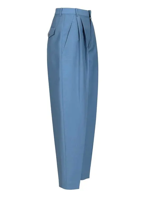 Celine Montauk Trousers In Wool And Mohair