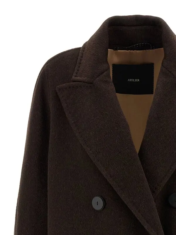 Max Mara Angus Cashmere, Alpaca, And Wool Blend Coat - Brown