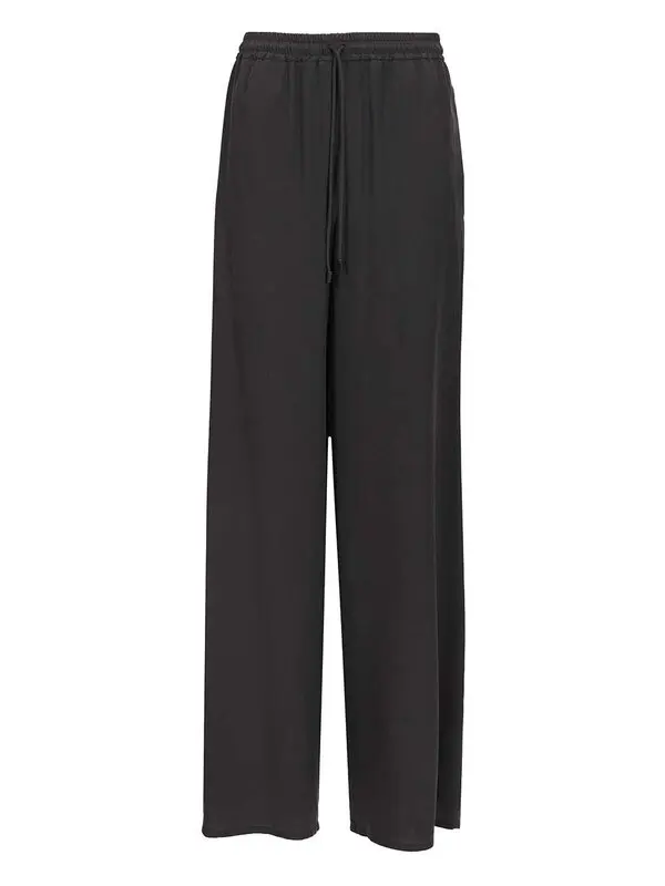 Max Mara Genero Wide-leg Washed Silk Trousers - Blue
