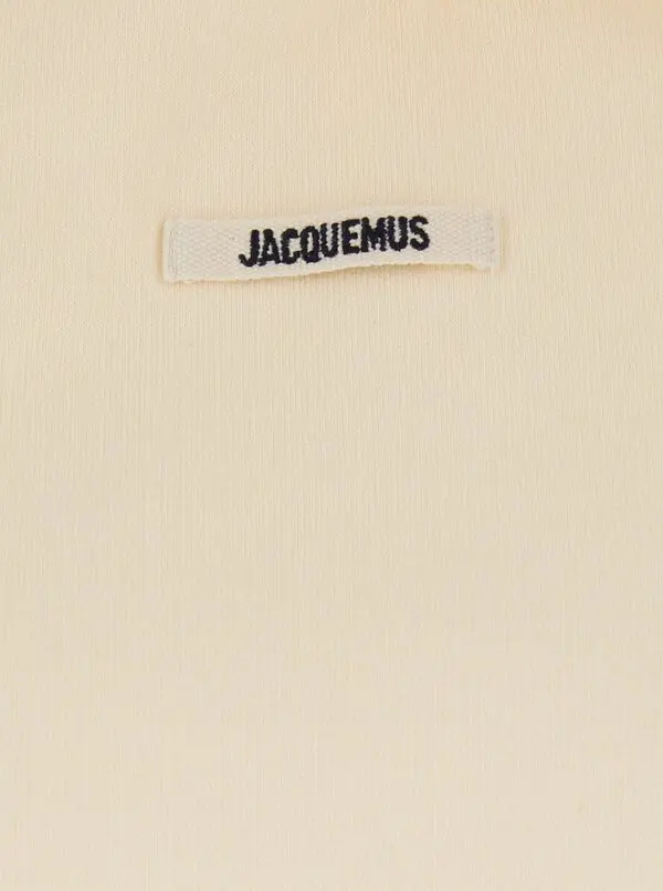 Jacquemus Le Hoodie Gros Grain Cropped Hoodie - Cream
