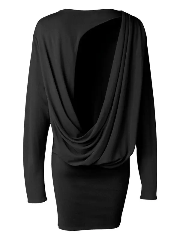 Jacquemus Mistral Draped Jersey Open-back Mini Dress - Black