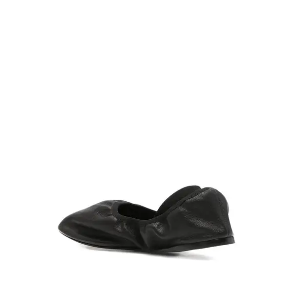 Versace Pebbled Leather Ballet Flats