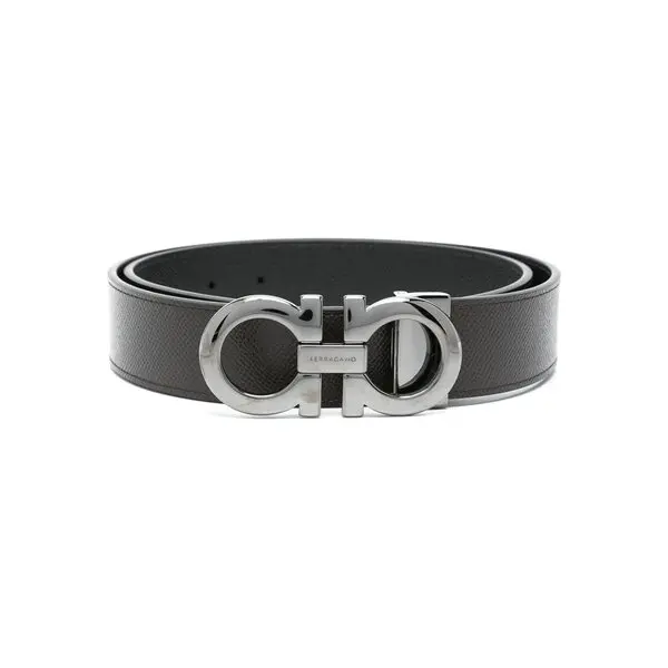 FERRAGAMO Gancini Buckle Belt - Black