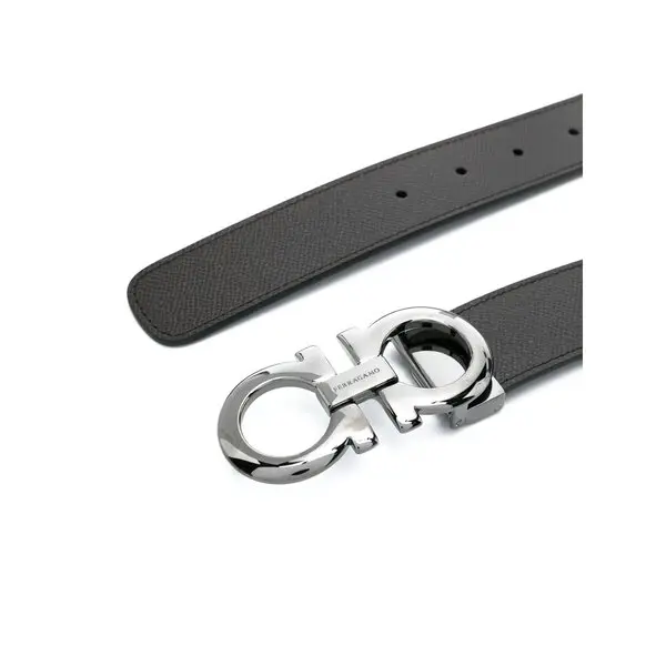 FERRAGAMO Gancini Buckle Belt - Black