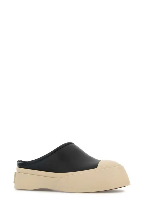 Marni Leather Pablo Slippers - Black