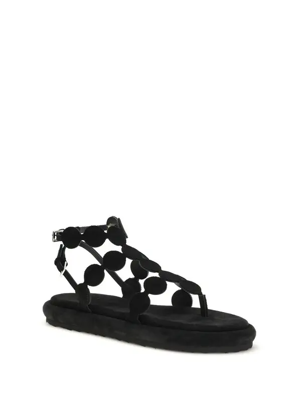 Pierre Hardy Suede Geometric Cage Platform Sandals