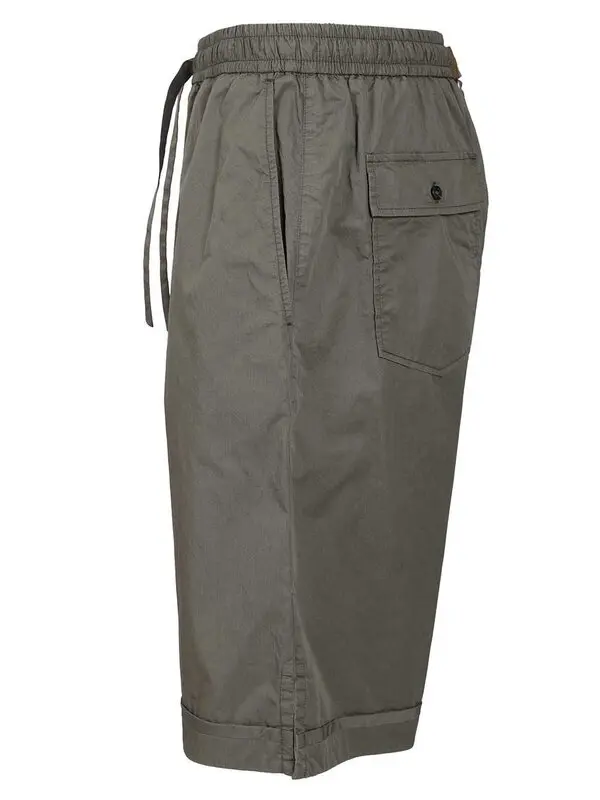 Dolce & Gabbana Cotton Canvas Shorts With Drawstring Waist - Gray