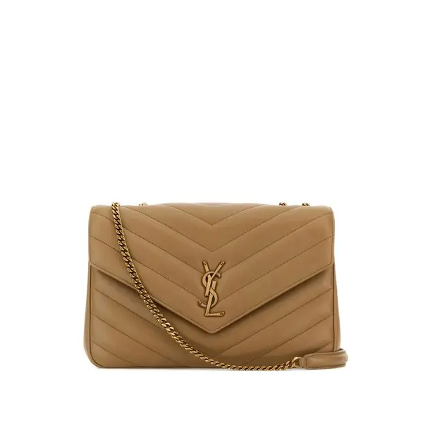 Saint Laurent Quilted Shoulder Bag - Cream