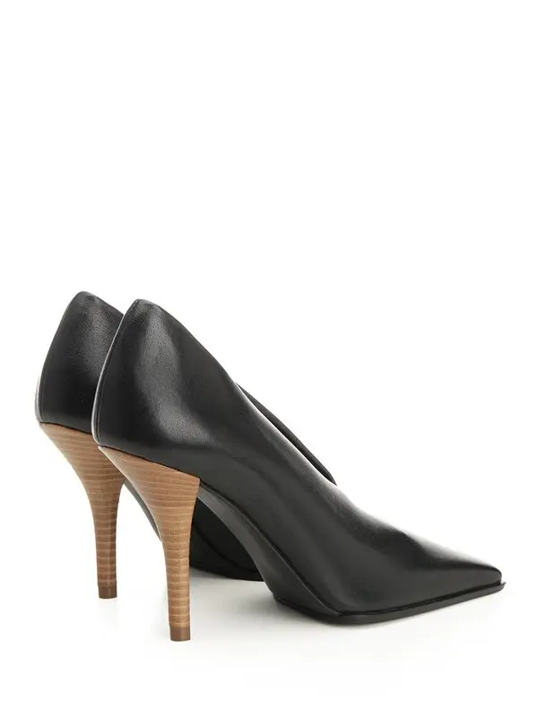 Alaïa Square Toe Layered Heel Pumps - Black