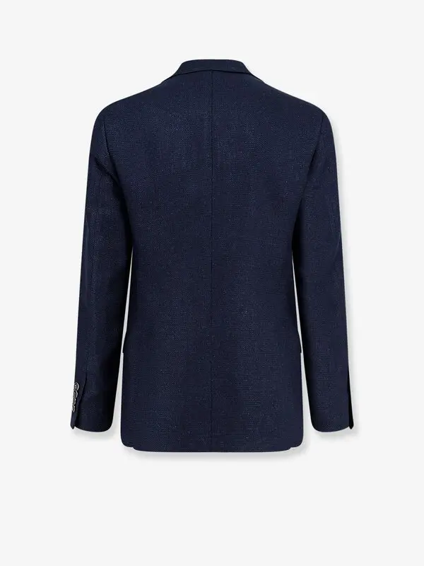 Brunello Cucinelli Silk, Linen And Wool Suit - Blue