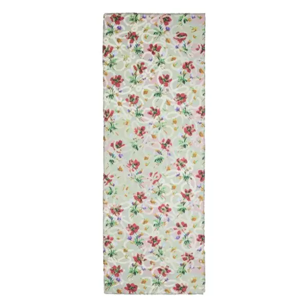 Loewe Floral Print Anagram Scarf - Cream