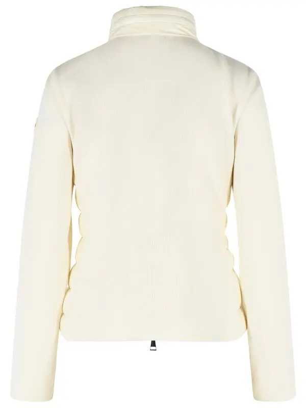 Moncler Padded Virgin Wool Cardigan With Ivory Zip