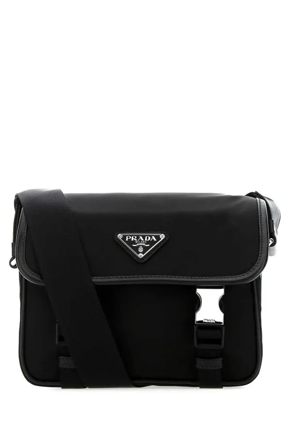 Prada Re-nylon Crossbody Bag With Adjustable Shoulder Strap - Black