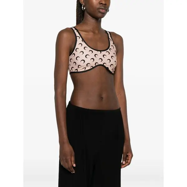 MARINE SERRE Moon Print Scoop Neck Sleeveless Tank Top