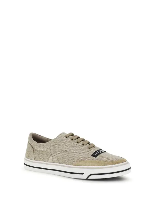 Dolce & Gabbana Dg Sailing Linen Sneakers - Cream