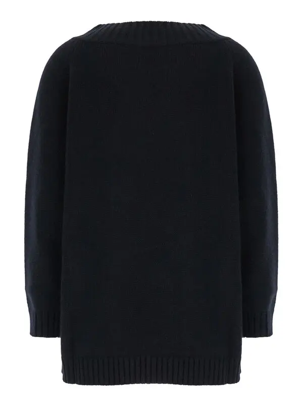 Max Mara Radames" Wool & Cashmere Boat Neck Sweater - Multicolor