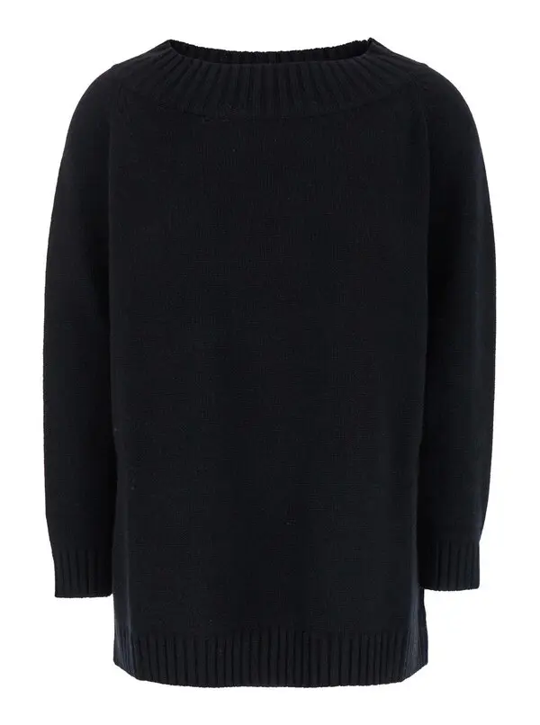 Max Mara Radames" Wool & Cashmere Boat Neck Sweater - Multicolor
