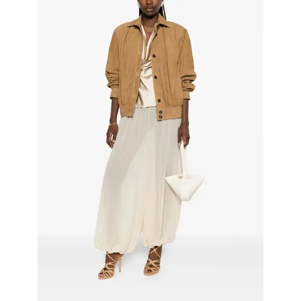 Saint Laurent Suede Jacket - Cream