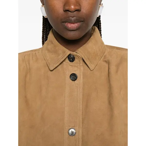Saint Laurent Suede Jacket - Cream