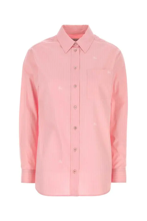 Burberry Embroidered Poplin Shirt - Multicolor