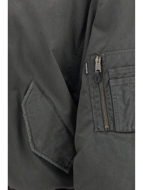 Balenciaga Standard Bomber Jacket With Fleece Hood