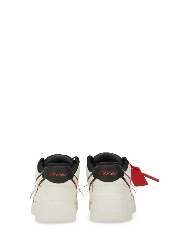 Off-White Leather Lace-up Sneakers - White