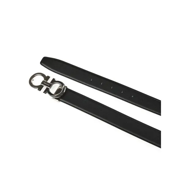FERRAGAMO Reversible Gancini Buckle Leather Belt