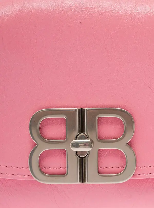 Balenciaga Leather Crossbody Bag With Bb Logo - Multicolor