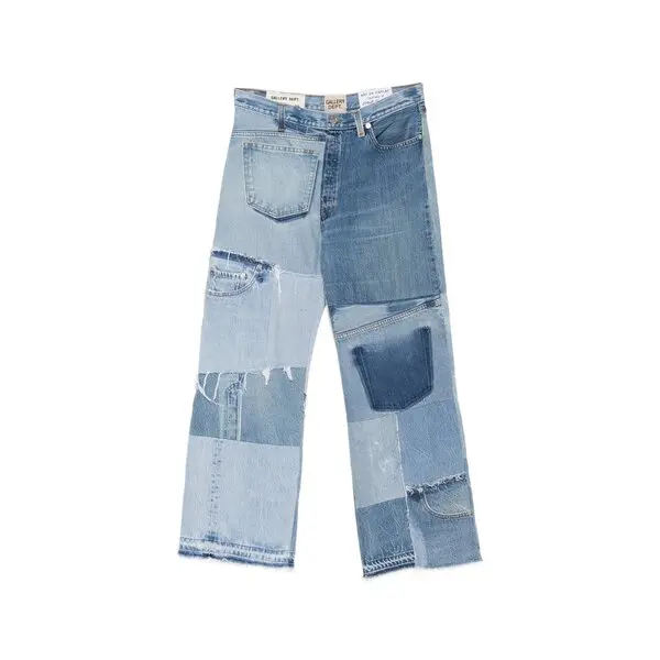 GALLERY DEPT. Patchwork Frayed Hem Jeans
