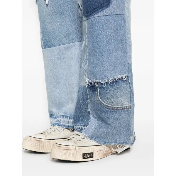 GALLERY DEPT. Patchwork Frayed Hem Jeans