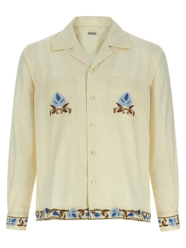 BODE Noveau Vine' Shirt - Cream