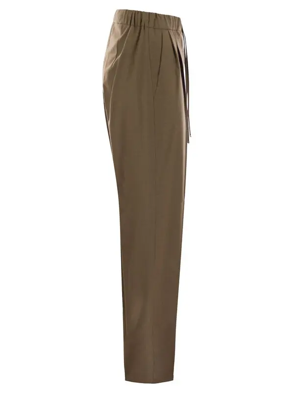 Max Mara Cashmere Drawstring Trousers - Brown