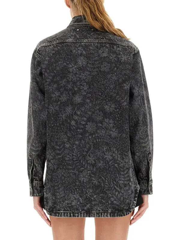 GOLDEN GOOSE Ollie Boyfriend Shirt With Laser Flowers