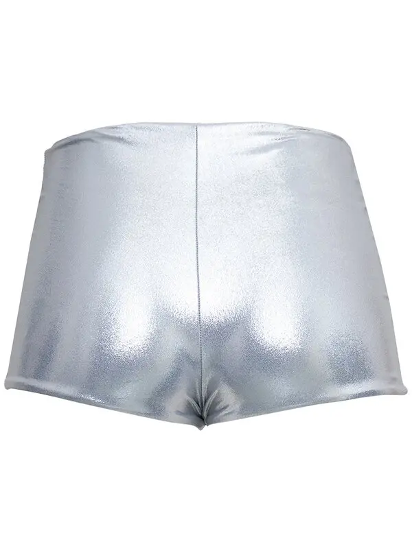 Saint Laurent Laminated Jersey Mini Shorts