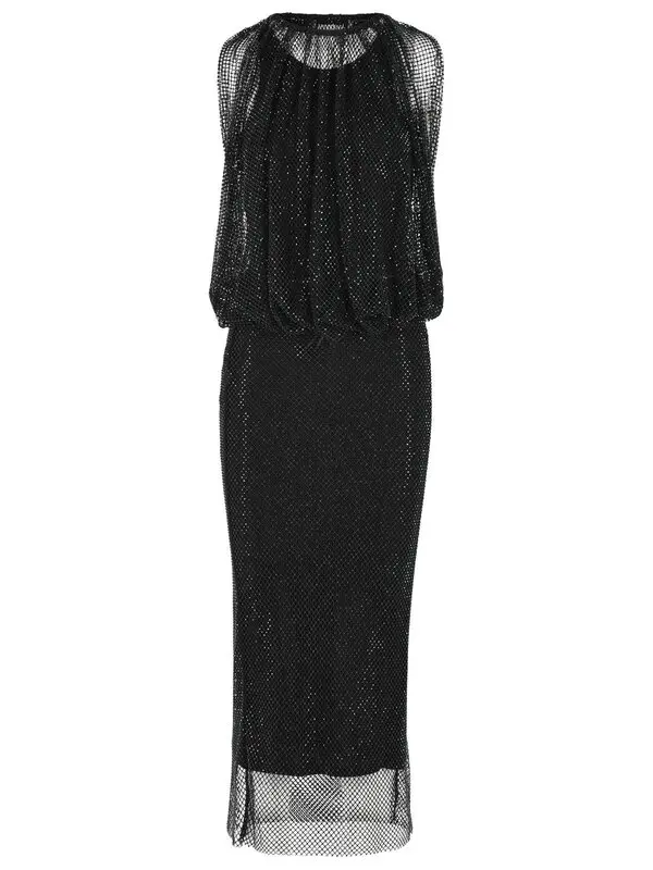Sportmax Sleeveless Dress With Crystals - Black
