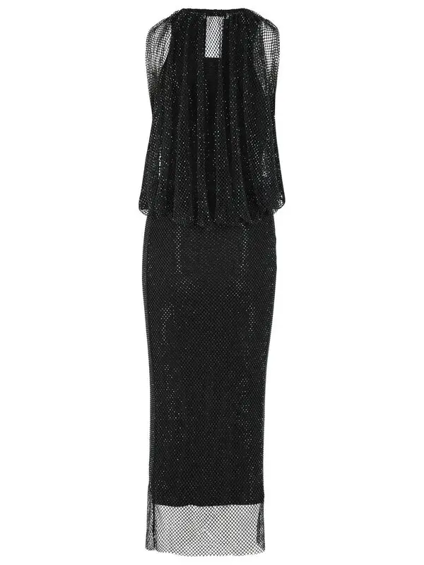 Sportmax Sleeveless Dress With Crystals - Black