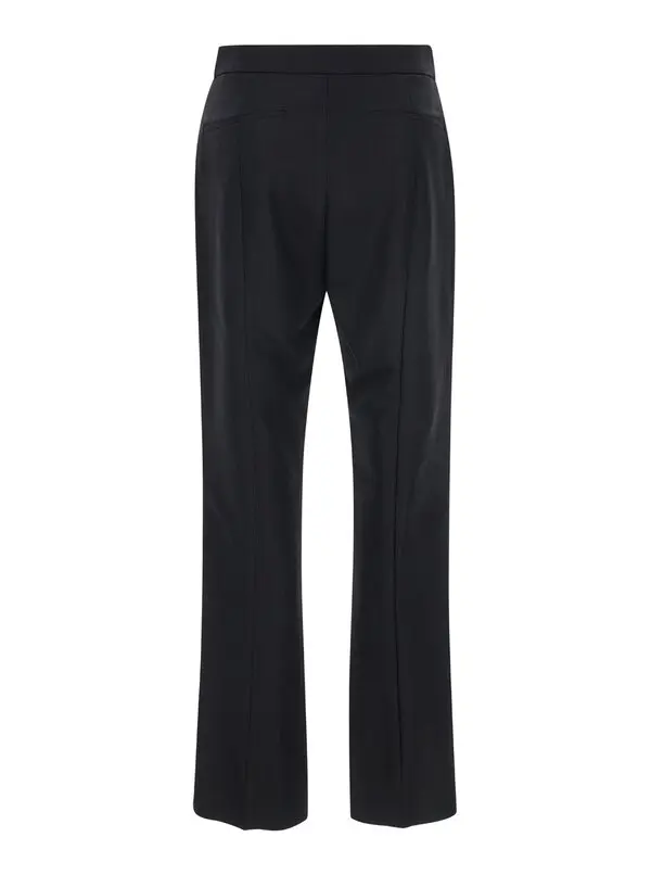 Gucci Flared Wool Pants With Logo Detail