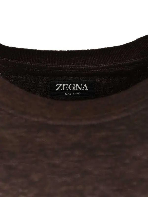 Zegna Linen T-shirt - Brown