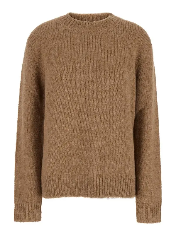 JIL SANDER Oversized Wool Sweater With Ribbed Trim - Multicolor
