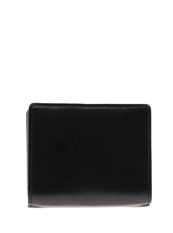 Chloé Sense' Black Bi-fold Wallet With Tonal Logo Embroidery In Leather - Multicolor