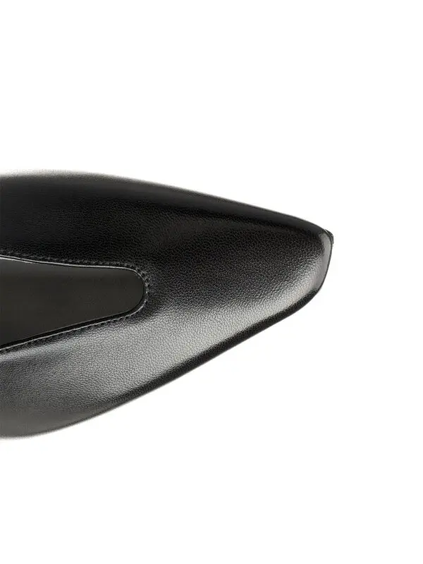 Balenciaga Leather Asymmetrical Toe Pumps - Black